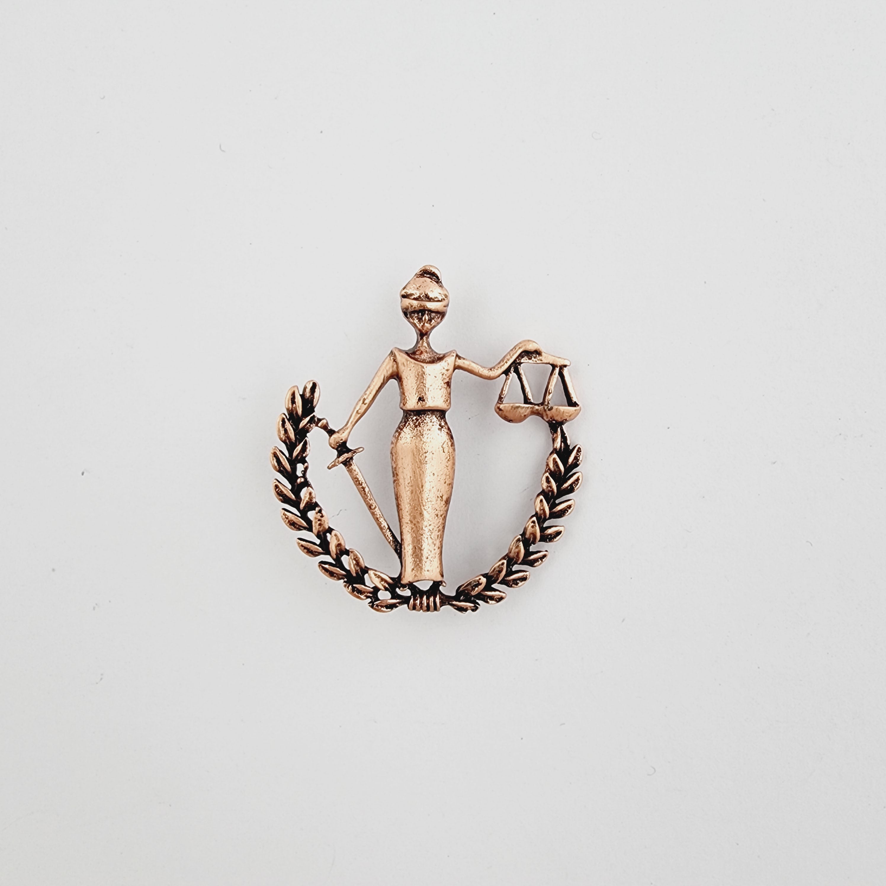 LADY JUSTICE - ANTIQUE BRONZE – The Brooch Hub
