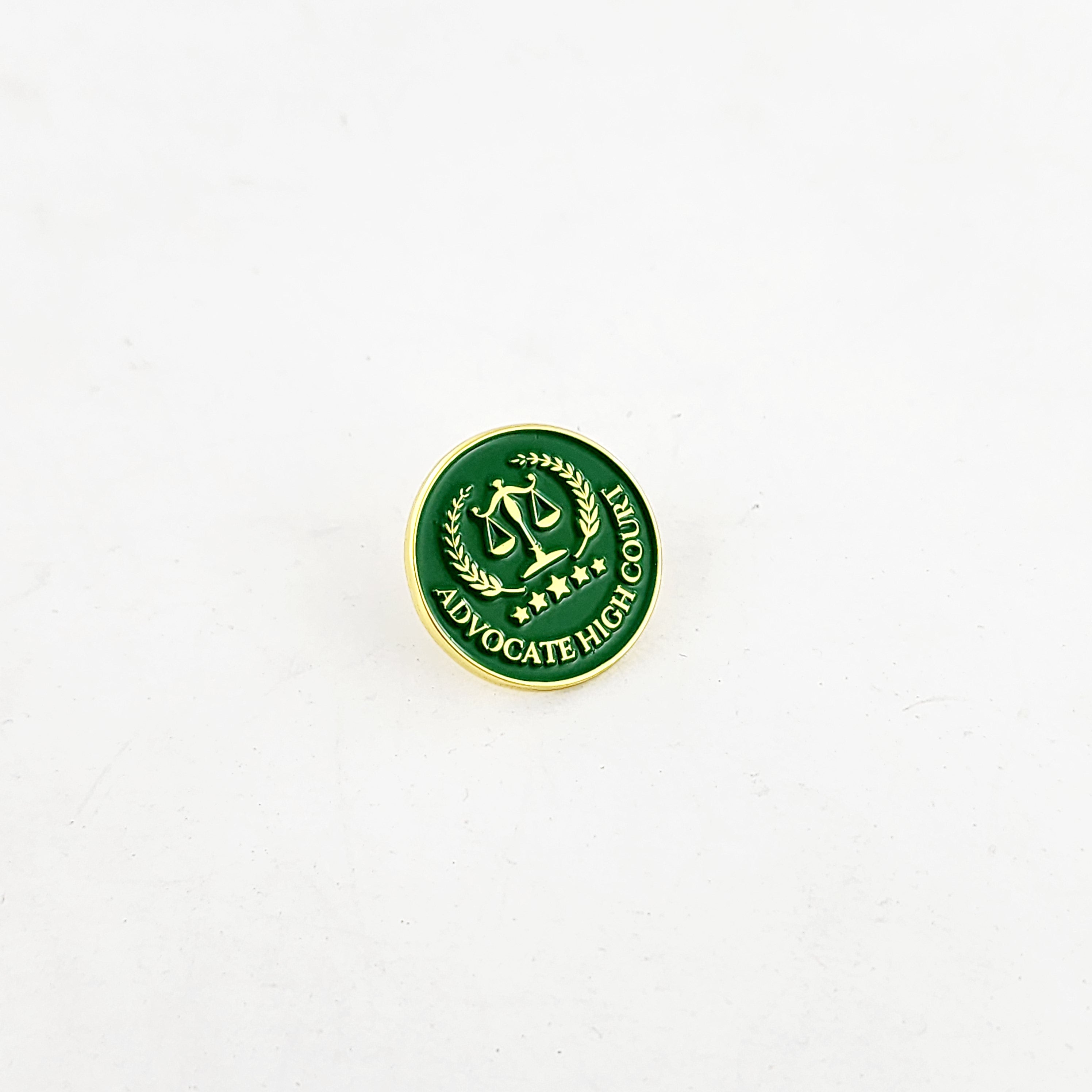ADVOCATE HIGH COURT ENAMEL PIN - GREEN – The Brooch Hub